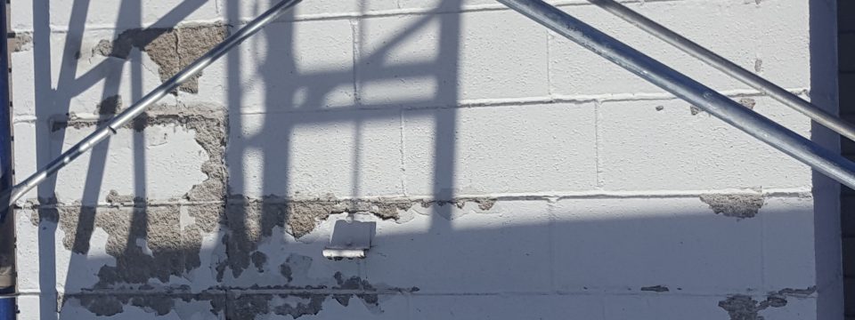 Re-surfacing damaged cinder block chimney | Willamette Chimney