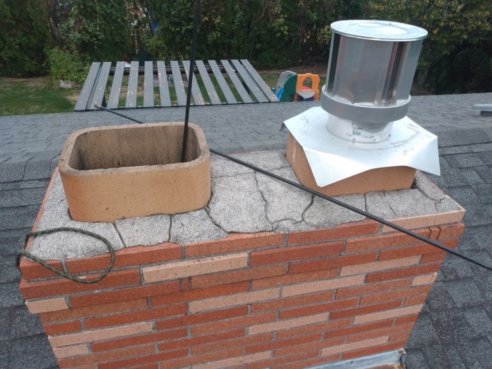 Applying Tamoseal to a crown and Tuck pointing a chimney - (503) 583 ...